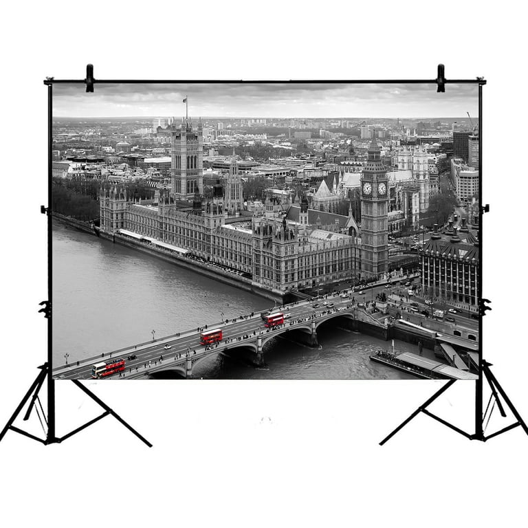London Photography Black And White And Red