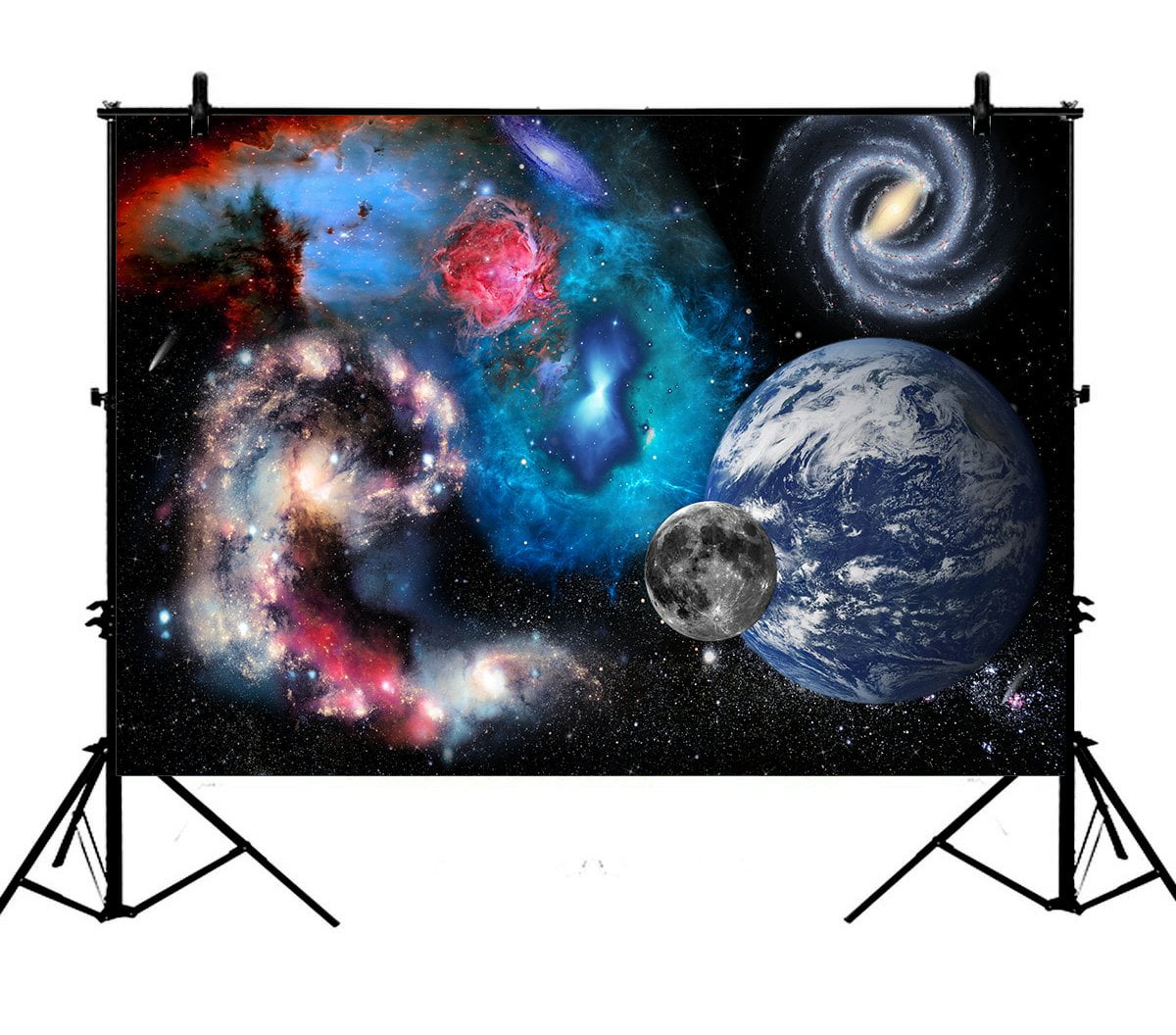 PHFZK 7x5ft Cosmic Landscape Backdrops, Planets Nebula Stars in ...