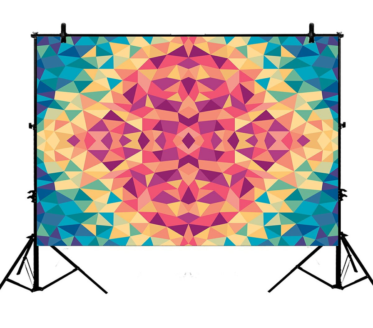PHFZK 7x5ft Diamond Shape Backdrops, Multicolored Geometric Design ...