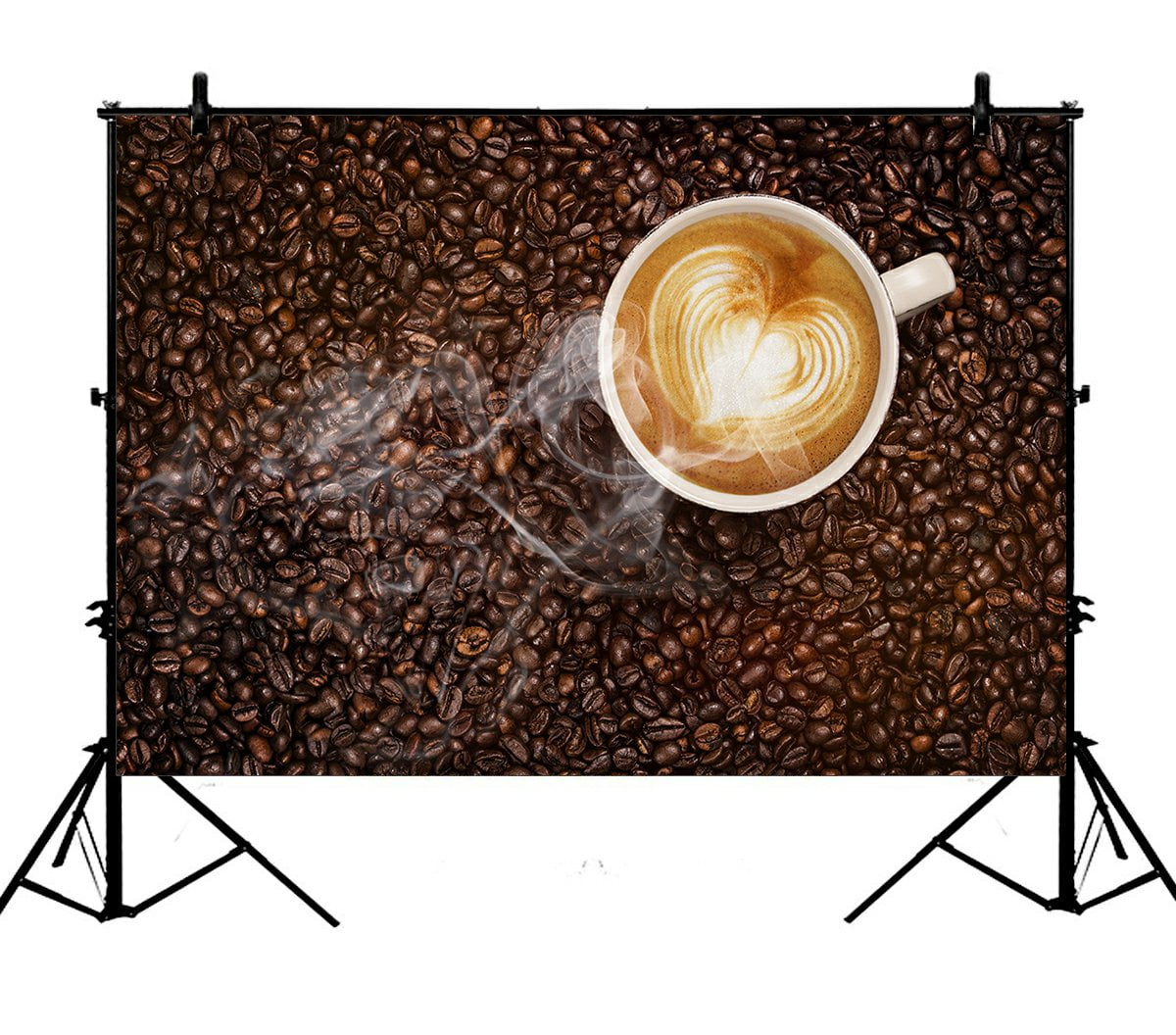 PHFZK 7x5ft European Classical Backdrops, Coffee and Coffee Beans ...
