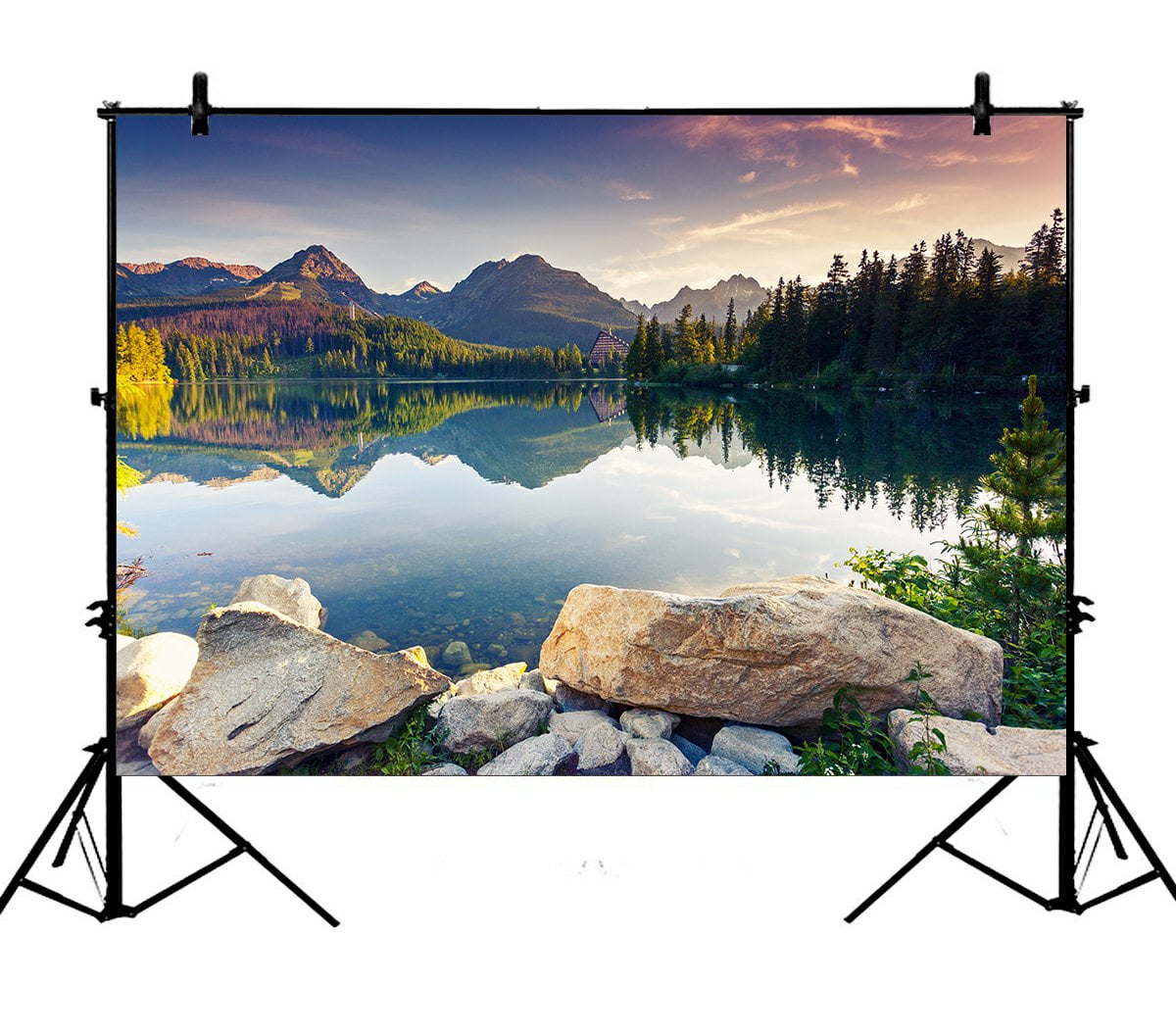 PHFZK 7x5ft Landscape Nature Scenery Backdrops, Mountain Lake in ...