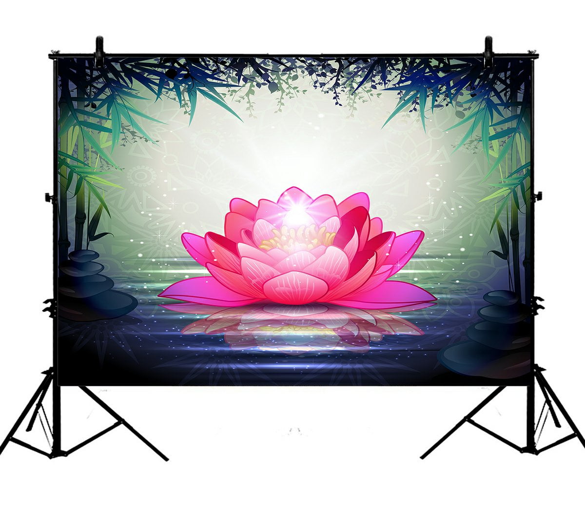 PHFZK 7x5ft Lotus Flower in Tranquil Zen Garden Photography Backdrops ...