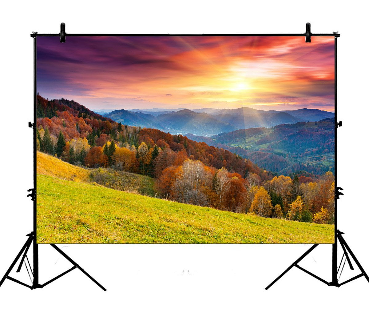 PHFZK 7x5ft Nature Forest Backdrops, the Mountain Autumn Landscape with ...