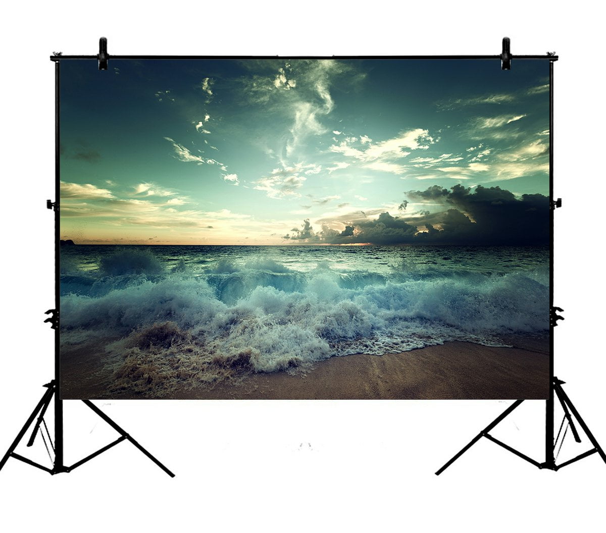 PHFZK 7x5ft Ocean Sea Waves Backdrops, Seychelles Beach in Sunset Time ...