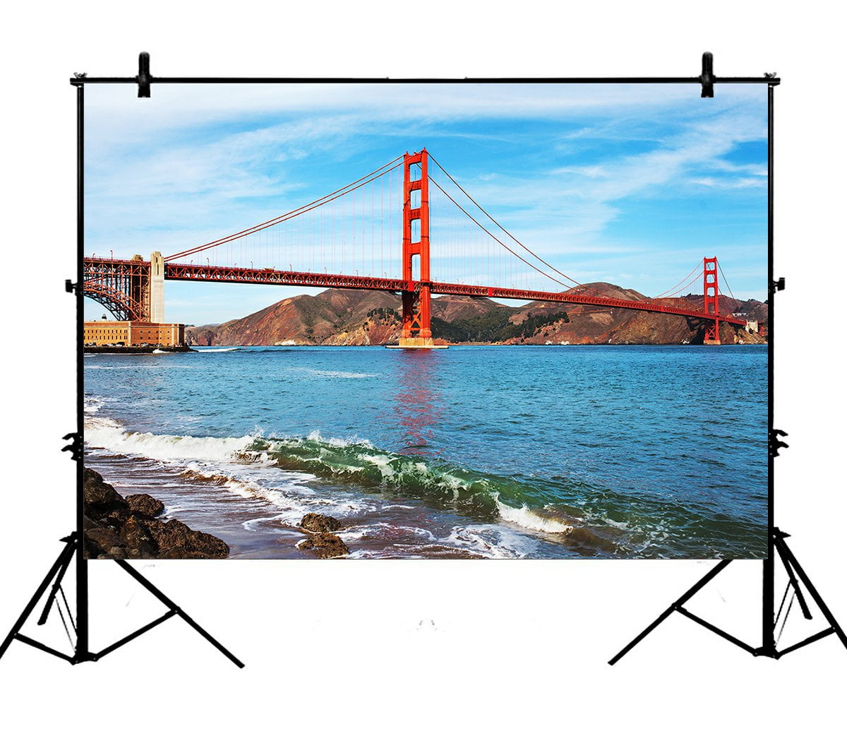 PHFZK 7x5ft Ocean Seascape Backdrops, Golden Gate Bridge in San ...