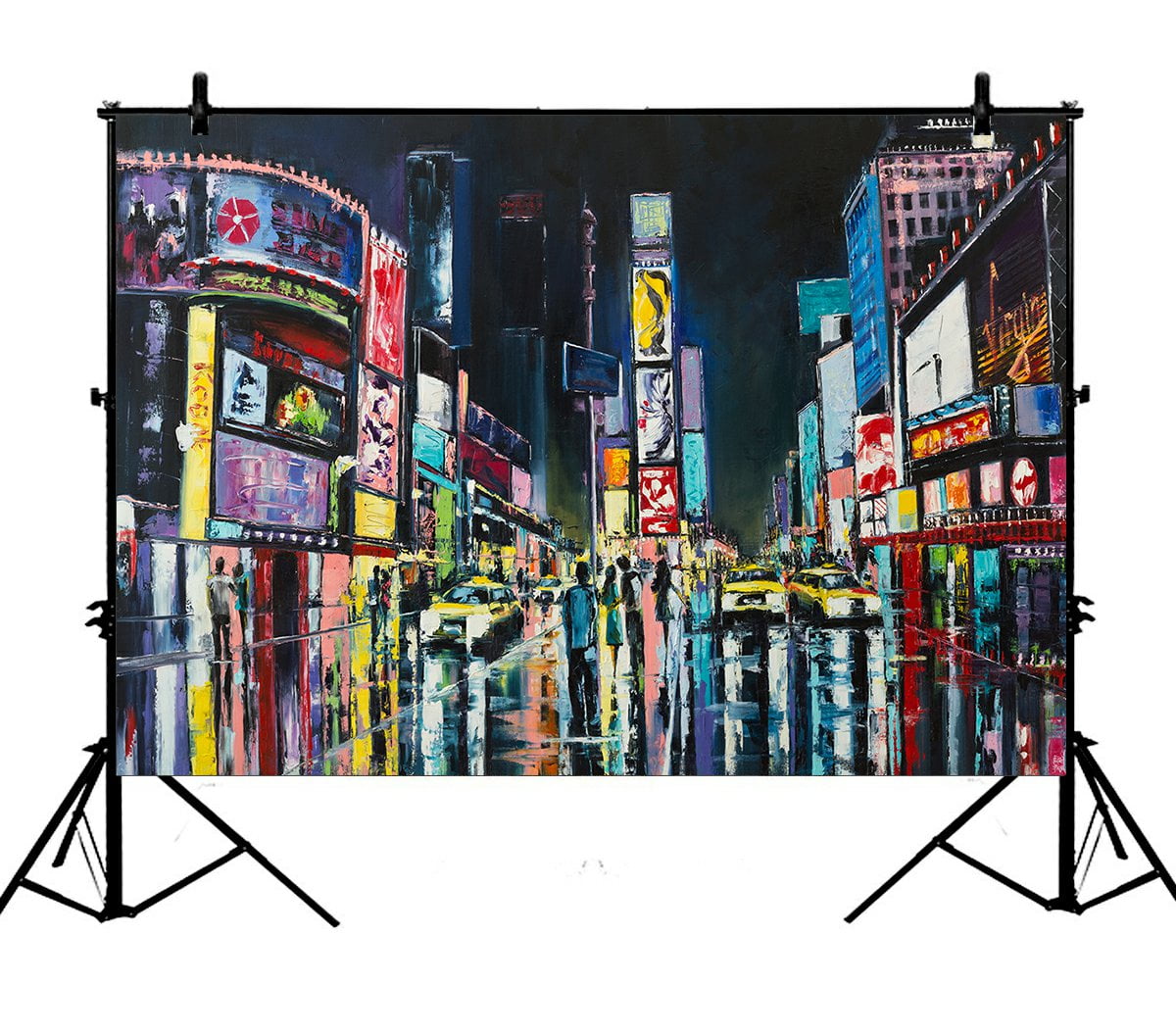 PHFZK 7x5ft Oil Painting Cityscape Backdrops, Night View of New York ...