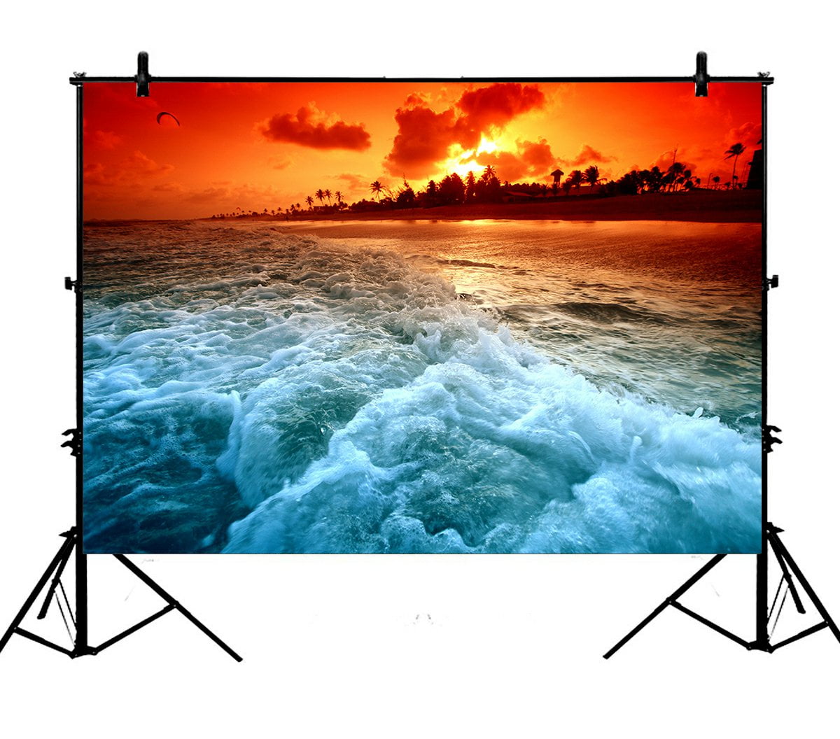 PHFZK 7x5ft Seascape Backdrops, Great Sea Waves at Sunset Landscape ...