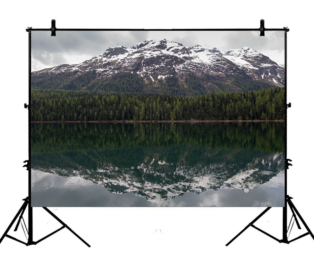 PHFZK 7x5ft Snowy Mountain Landscape Backdrops, Lake St. Moritz ...