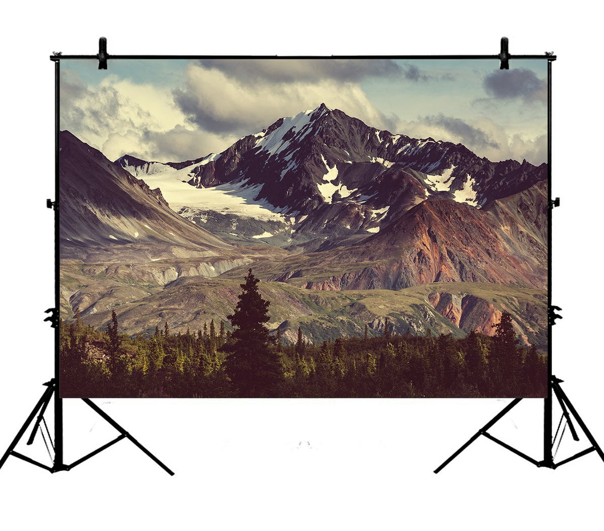 PHFZK 7x5ft Snowy Nature Backdrops, Mountain Landscapes Alaska ...