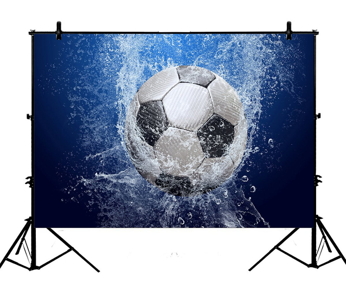 PHFZK 7x5ft Sports Backdrops, Football Soccer Ball on Water Photography ...