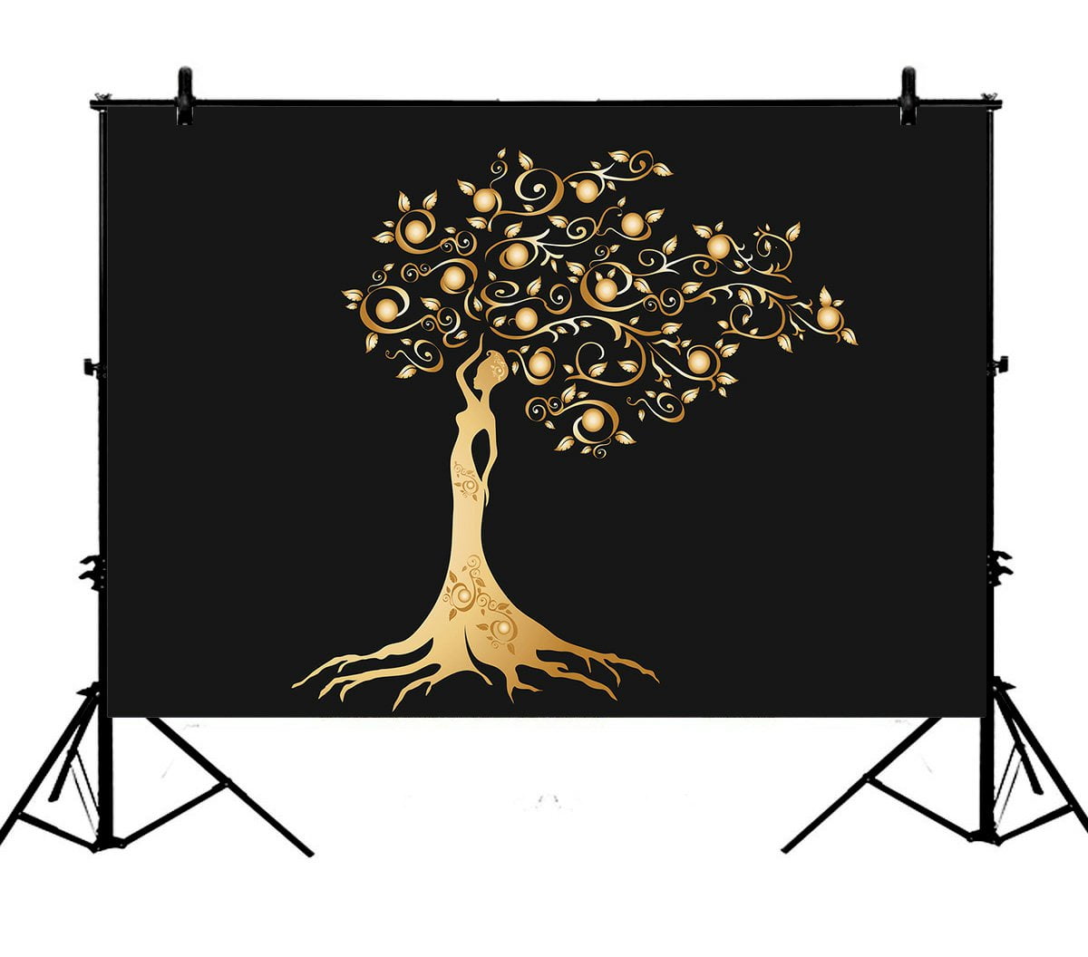 PHFZK 7x5ft Tree Art Backdrops, Illustration of Woman in Woven Wood ...
