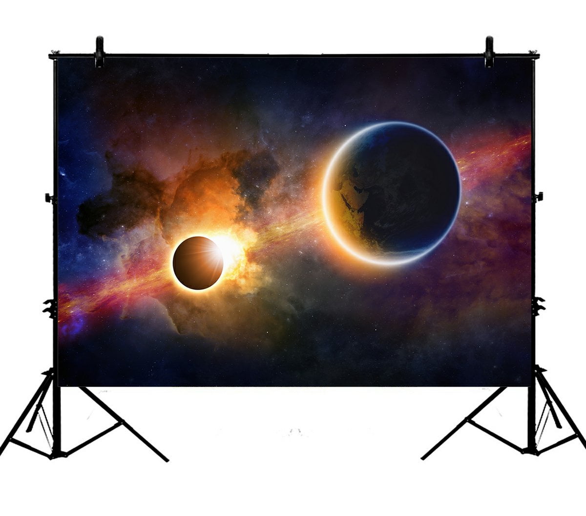 PHFZK 7x5ft Universe Space Backdrops, Glowing Planet Earth Nebula and ...