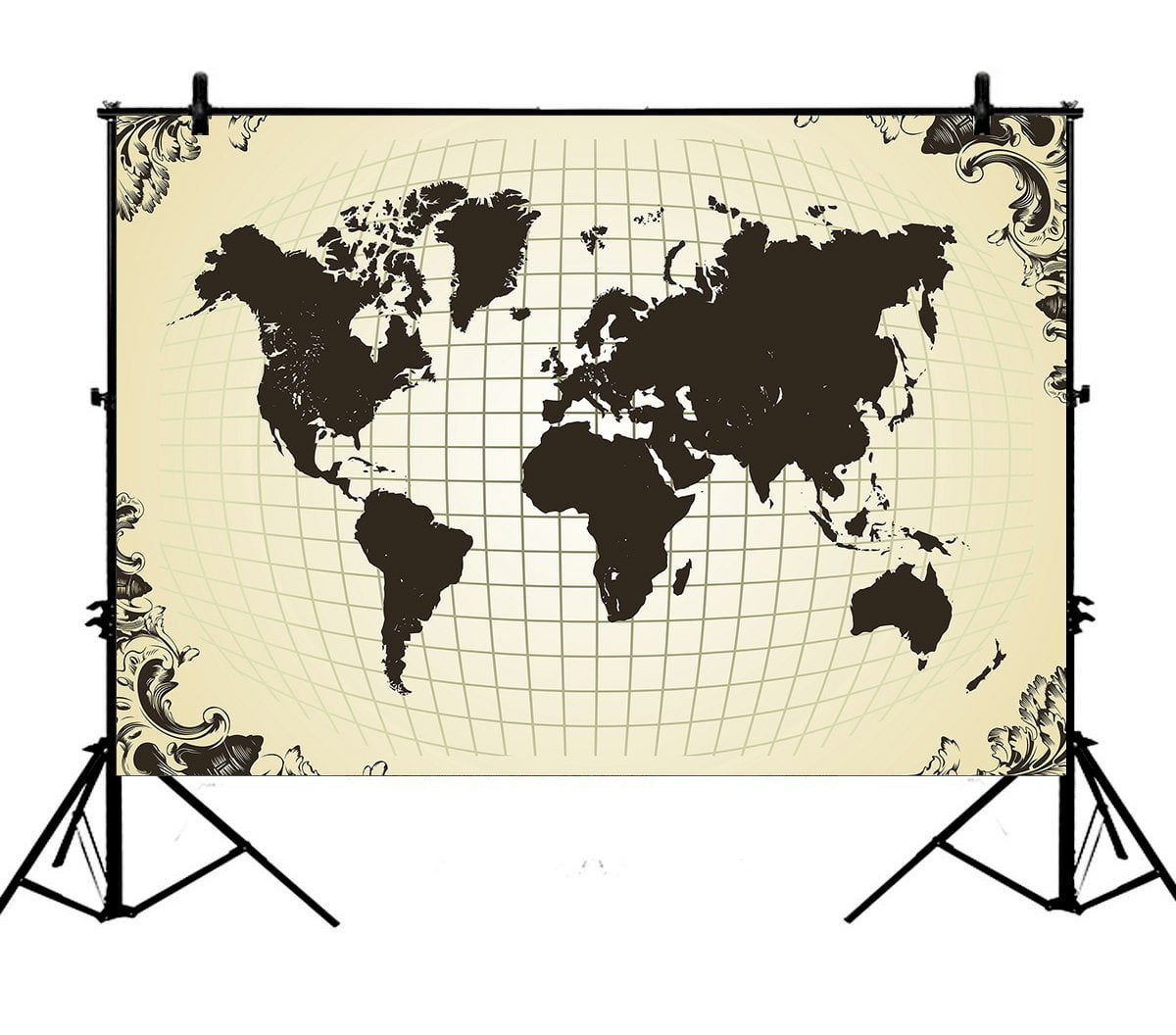 PHFZK 7x5ft Vintage Style Backdrops, Old Map of the World Photography ...