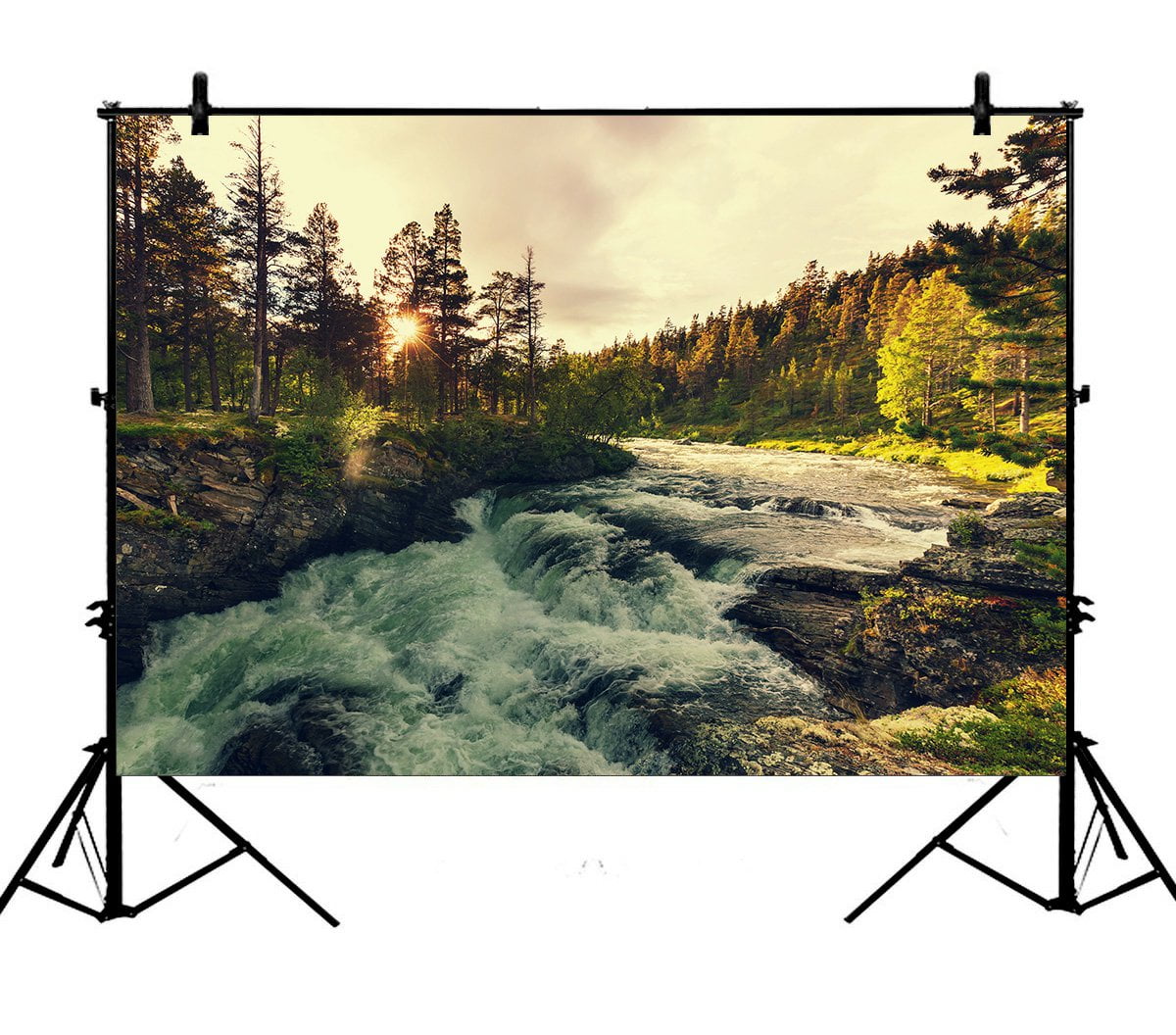 PHFZK 7x5ft Woodland Nature Backdrops, River in Norway Photography ...