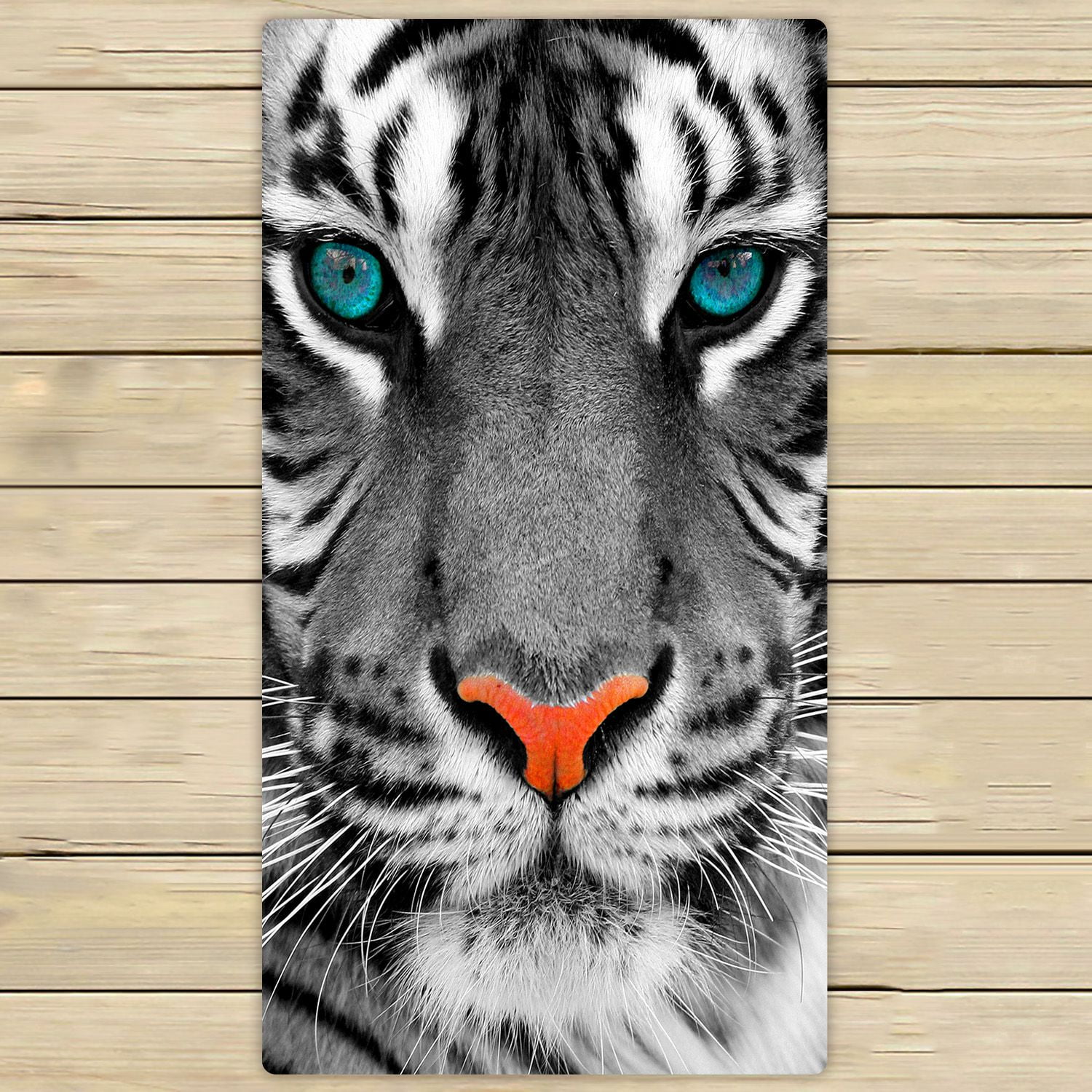 PHFZK Animal Towel, The Eyes of White Tiger King Hand Towel Bath ...
