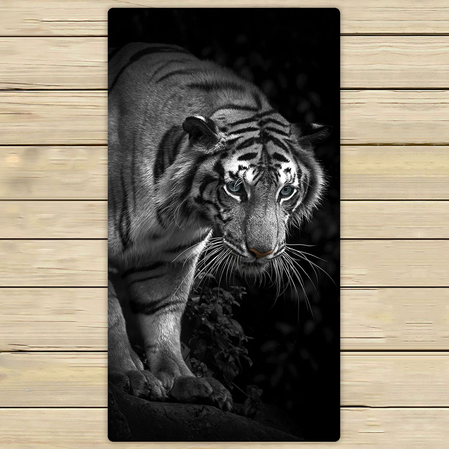 PHFZK Animal Towel, Tiger Black and White Hand Towel Bath Bathroom ...