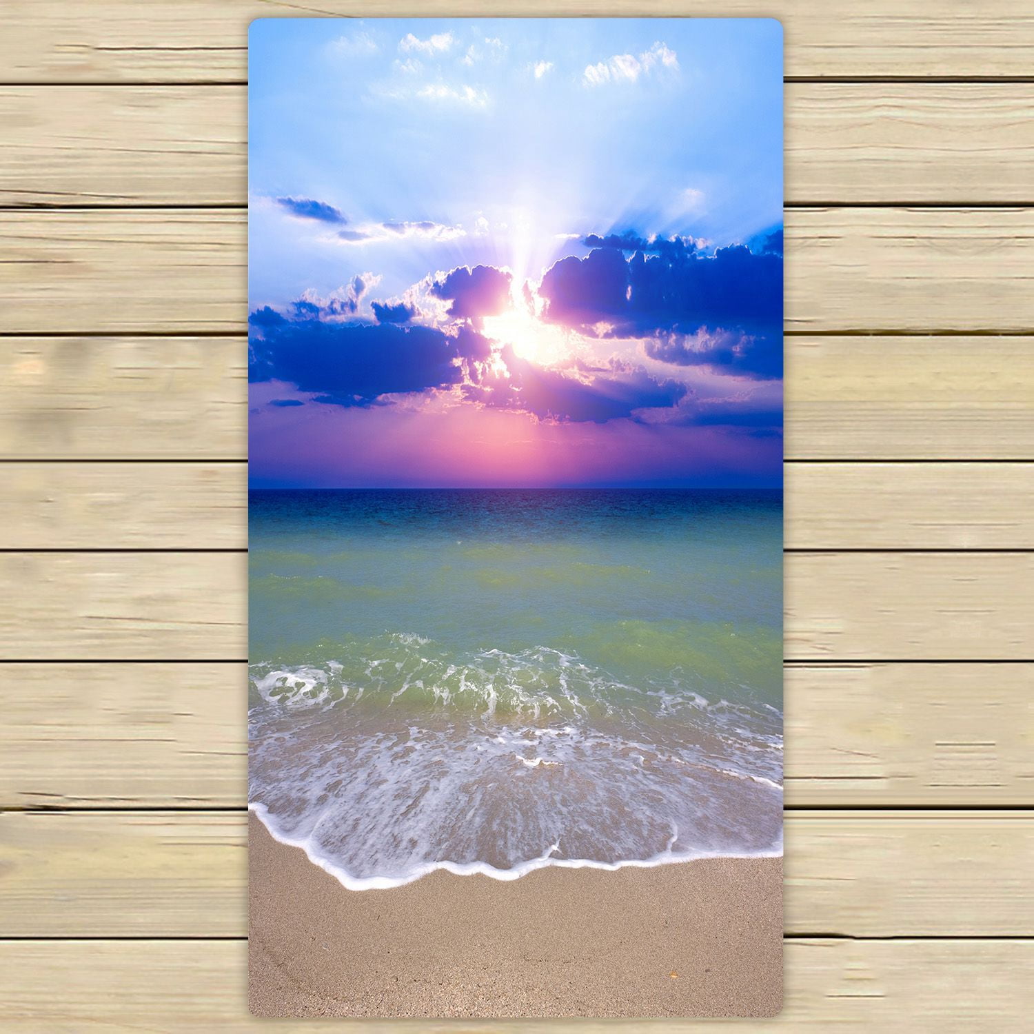 PHFZK Beautiful Seascape Towel, Nice Sunset over Sea Beach Hand Towel ...