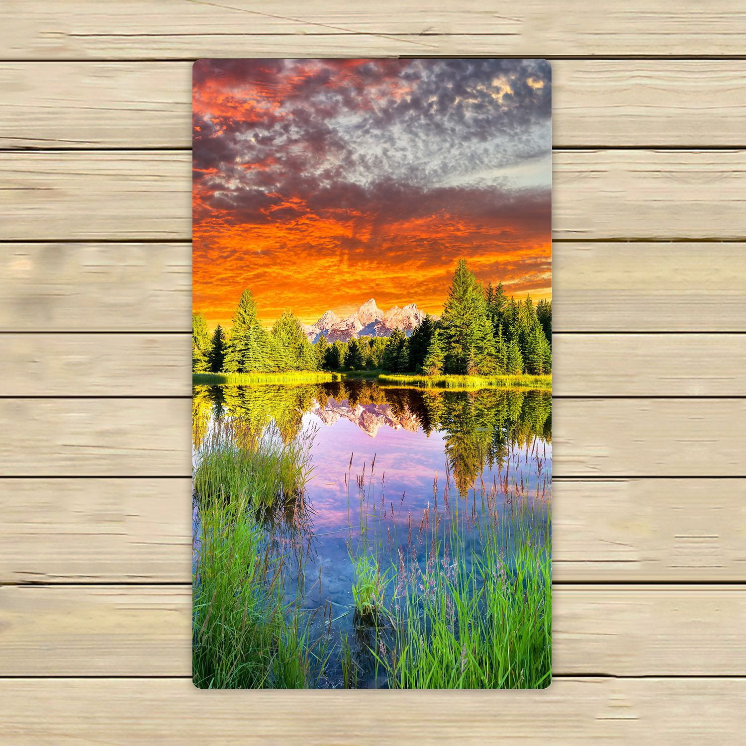PHFZK Beautiful Sky Cloud Nature Towel, Early Morning Panoramic View of ...