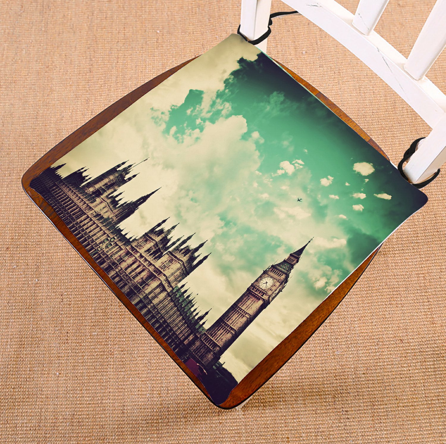 PHFZK Cityscape Chair Pad, London Big Ben and the Palace of Westminster ...