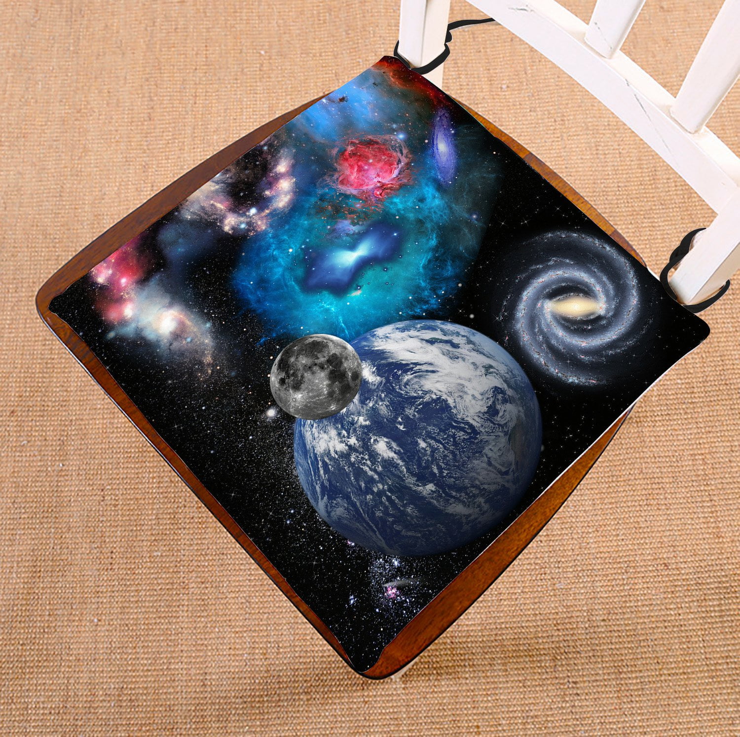 PHFZK Cosmic Landscape Chair Pad, Planets Nebula Stars in Fantastic ...