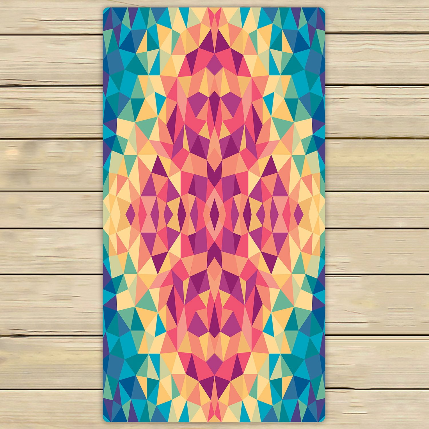 PHFZK Diamond Shape Towel, Multicolored Geometric Design Hand Towel ...