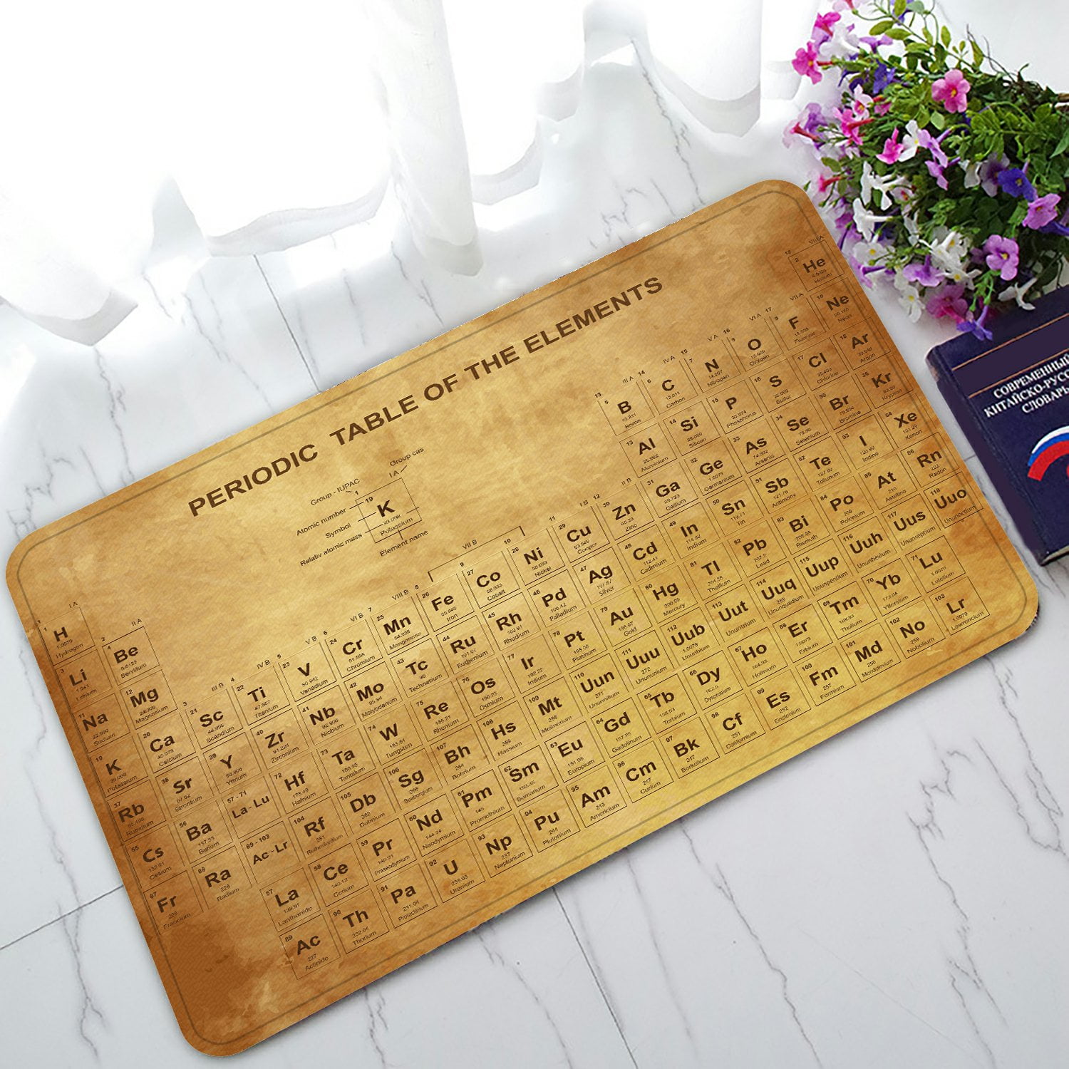 PHFZK Family Educational Doormat, Vintage Periodic Table of the ...