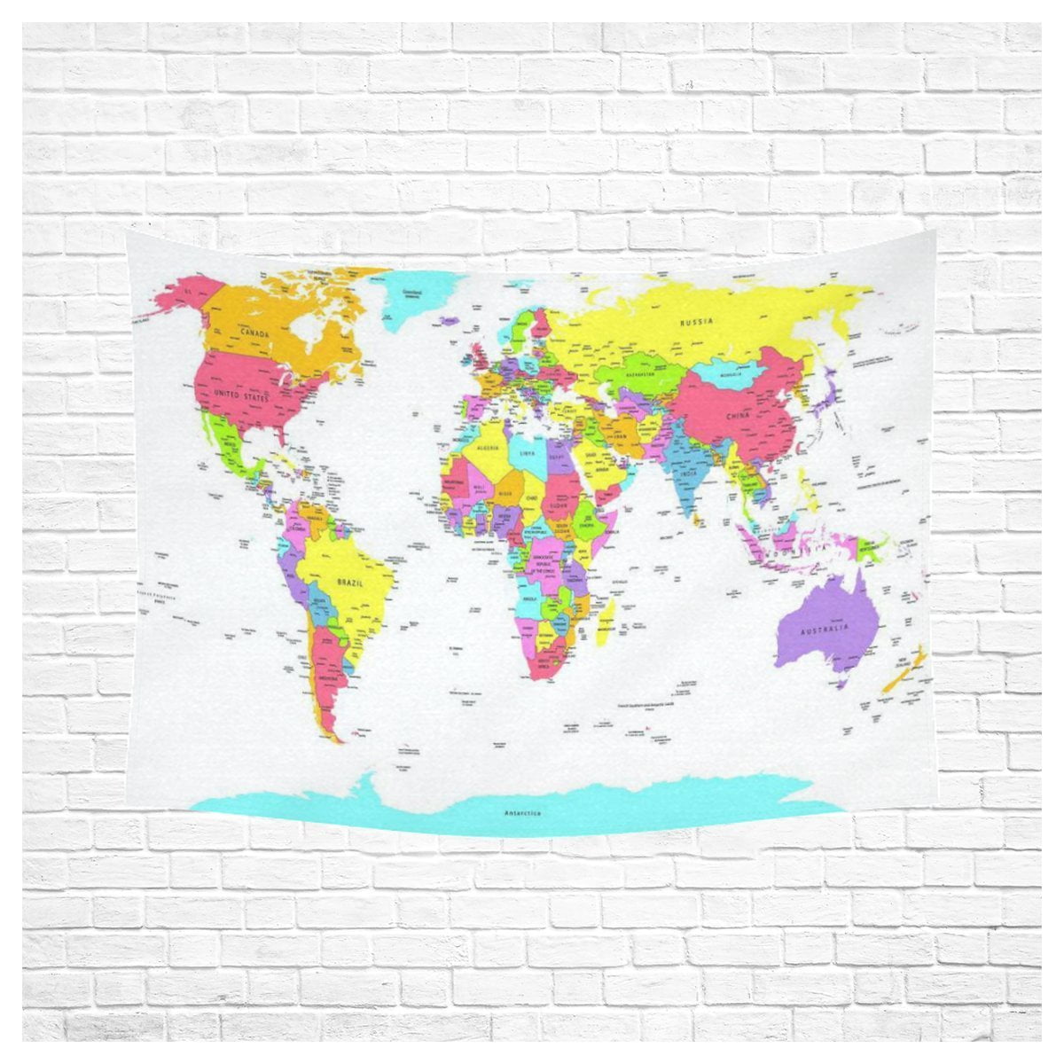 PHFZK Global Map Wall Art Home Decor, World Map Geologist Gifts ...