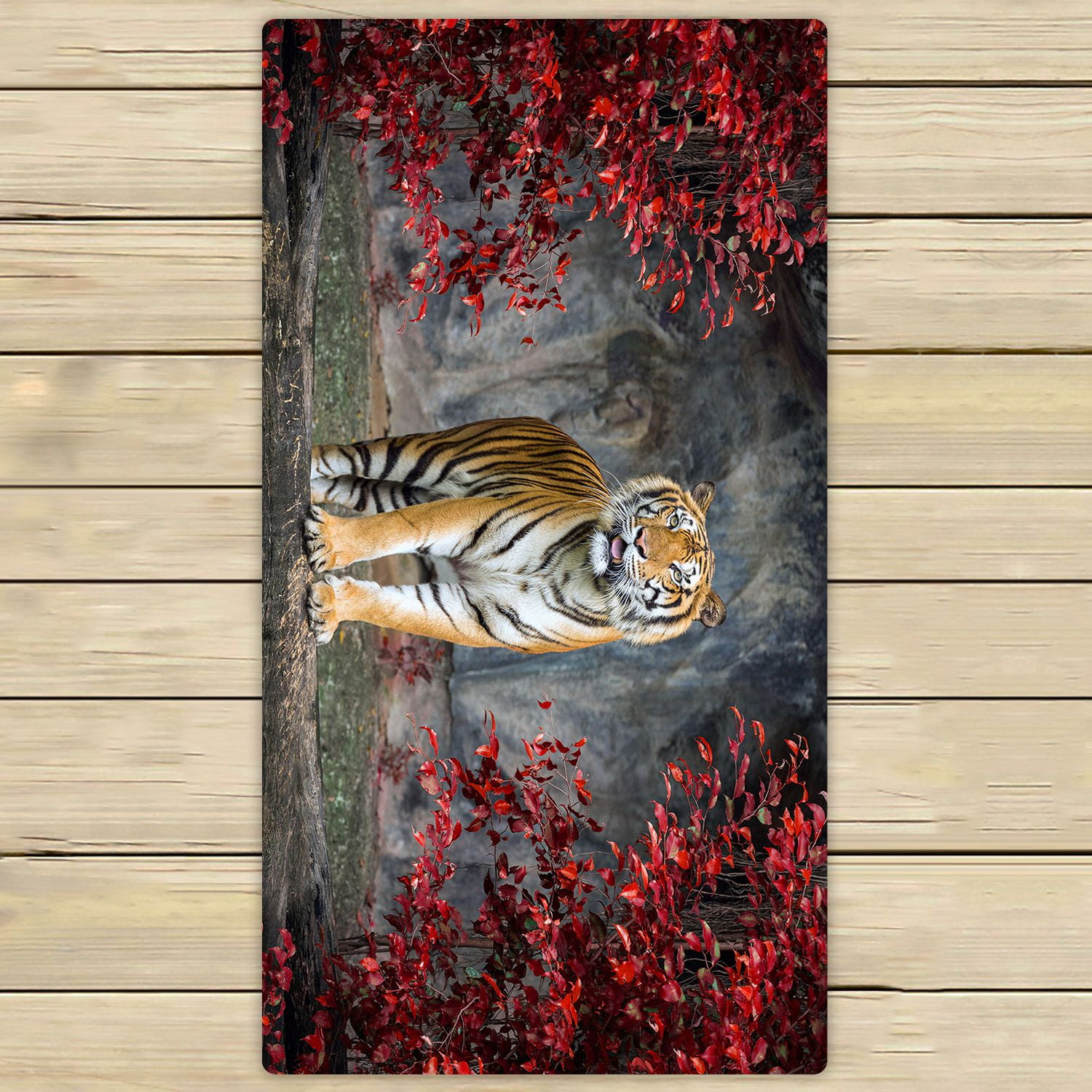 PHFZK Landscape Nature Scenery Towel, Animal Tiger Hand Towel Bath ...