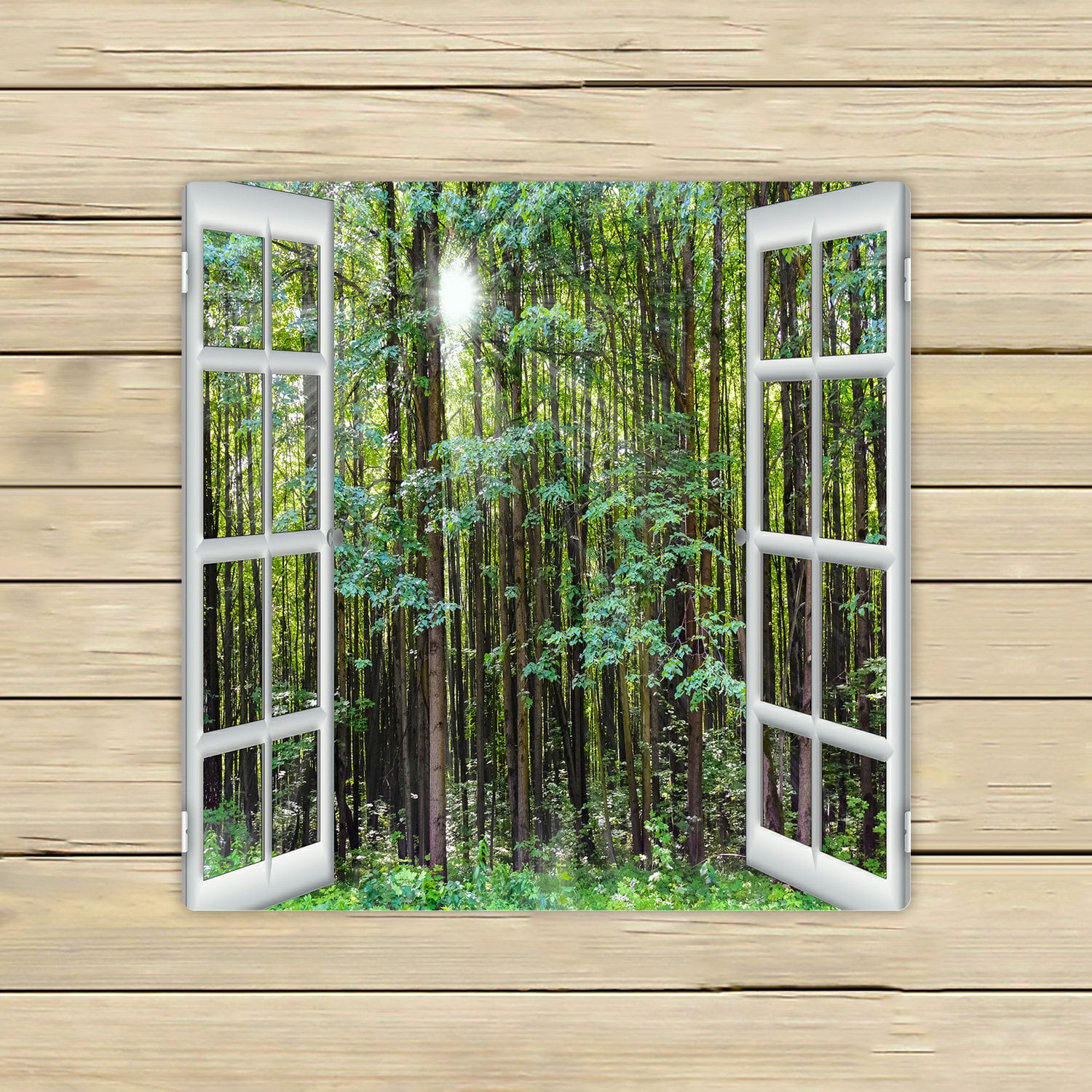 PHFZK Landscape Nature Scenery Towel, Beautiful Sunrise Green Forest ...