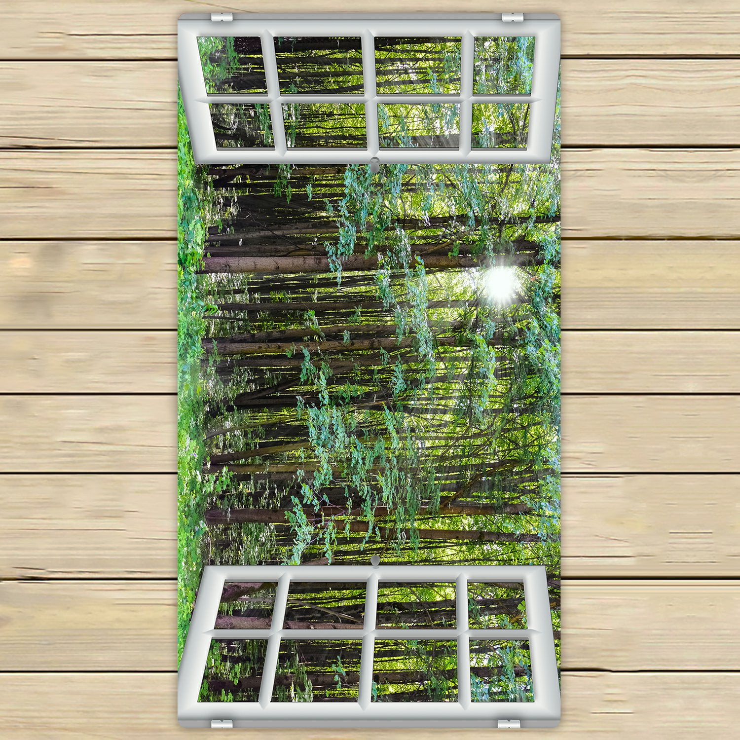PHFZK Landscape Nature Scenery Towel, Beautiful Sunrise Green Forest ...