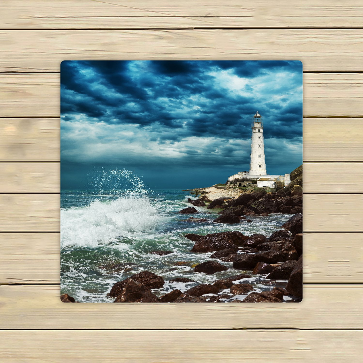 PHFZK Nautical Beach Towel, Lighthouse Ocean Wave Rocky Beautiful Scene ...