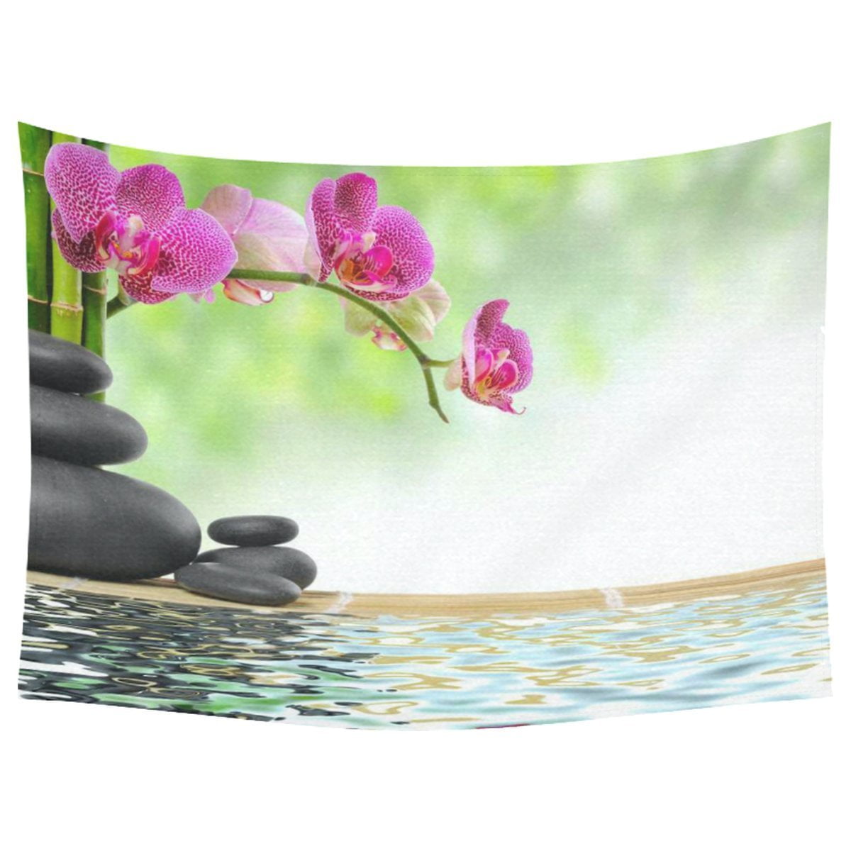 PHFZK Spa Zen Basalt Stones Wall Art Home Decor Collection, Flower ...