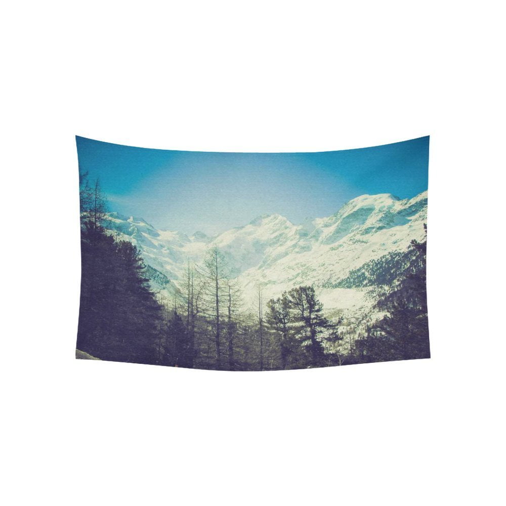 PHFZK Swiss Alpine Alp Nature Landscape Wall Art Home Decor, Snow ...