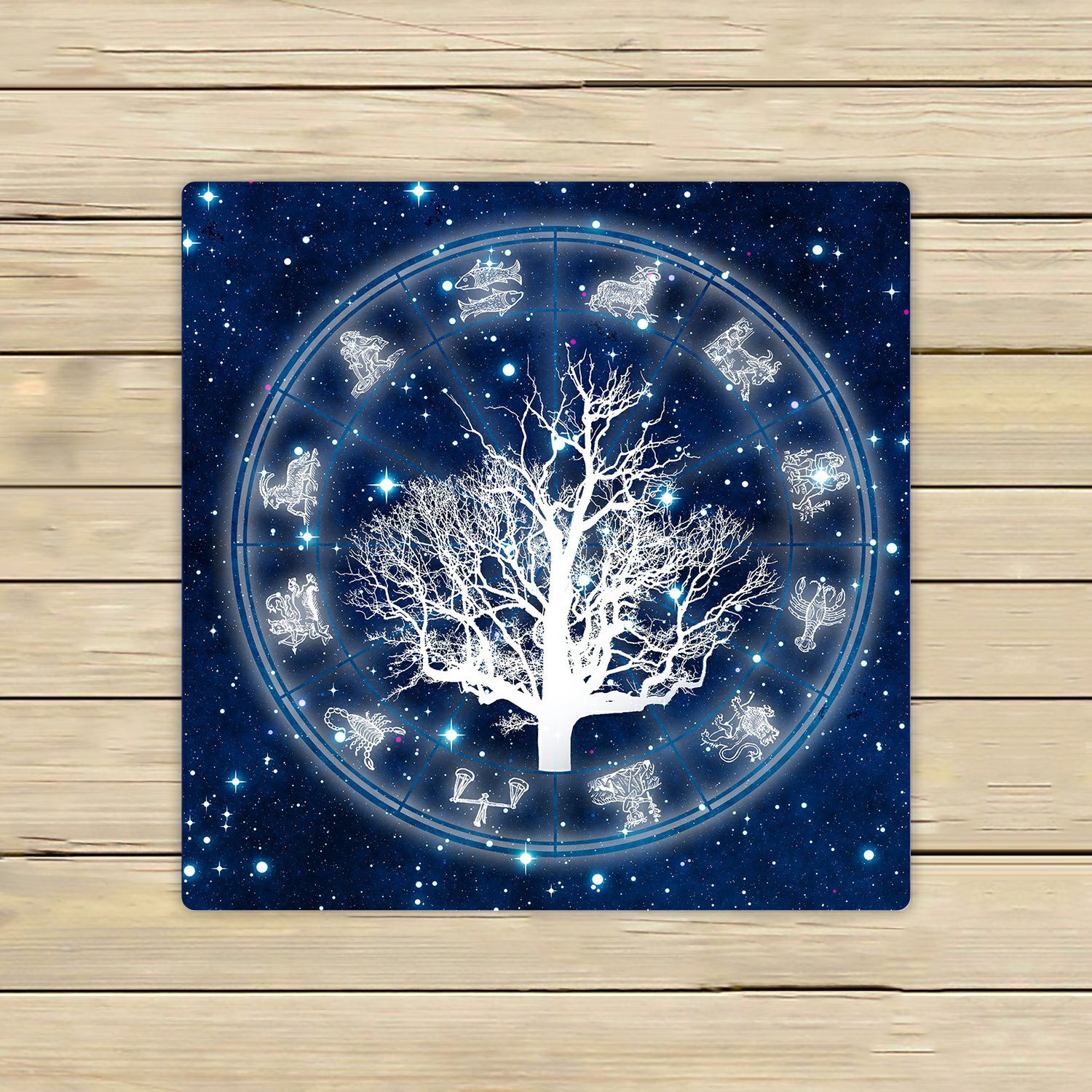 PHFZK Tree of Life Towel, Astrology Chart with All Zodiac Signs Hand ...