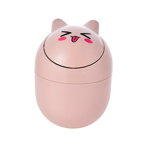 PHIGZNT Cute Desktop Trash Can Wastebasket with Lid, Creative Mini ...