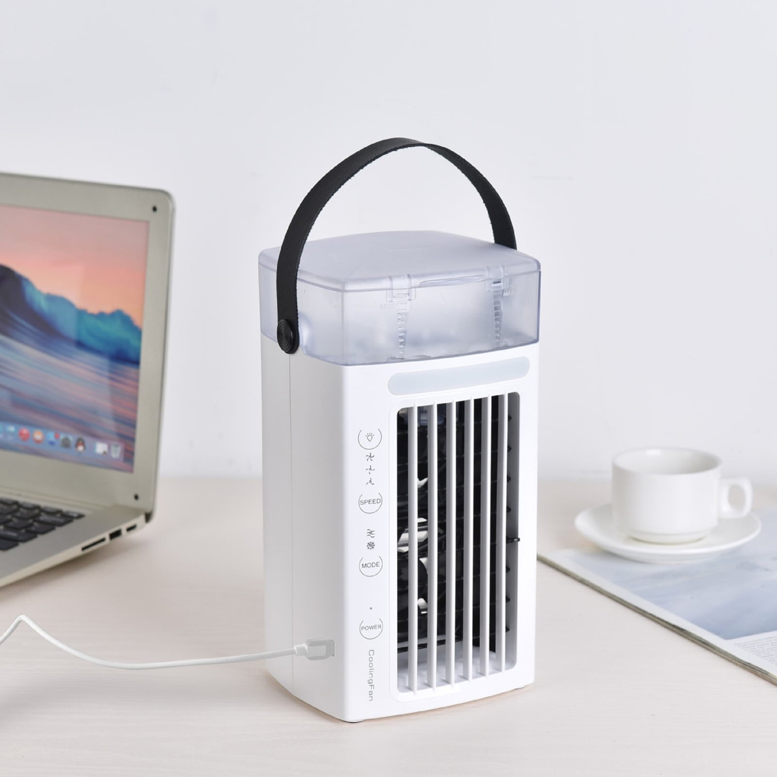Phigznt Portable Air Conditioner 650ml 3 Powerful Speeds Mini Air
