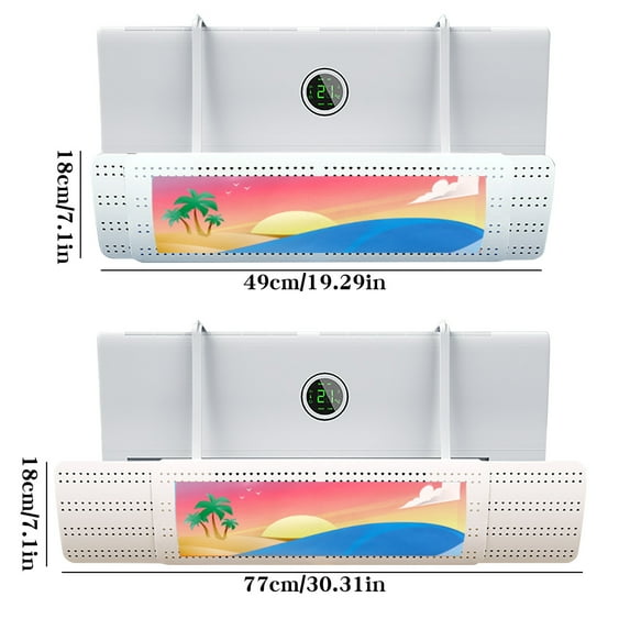 PHIGZNT Retractable Air Conditioner Air Deflector, Universal Adjustable ...