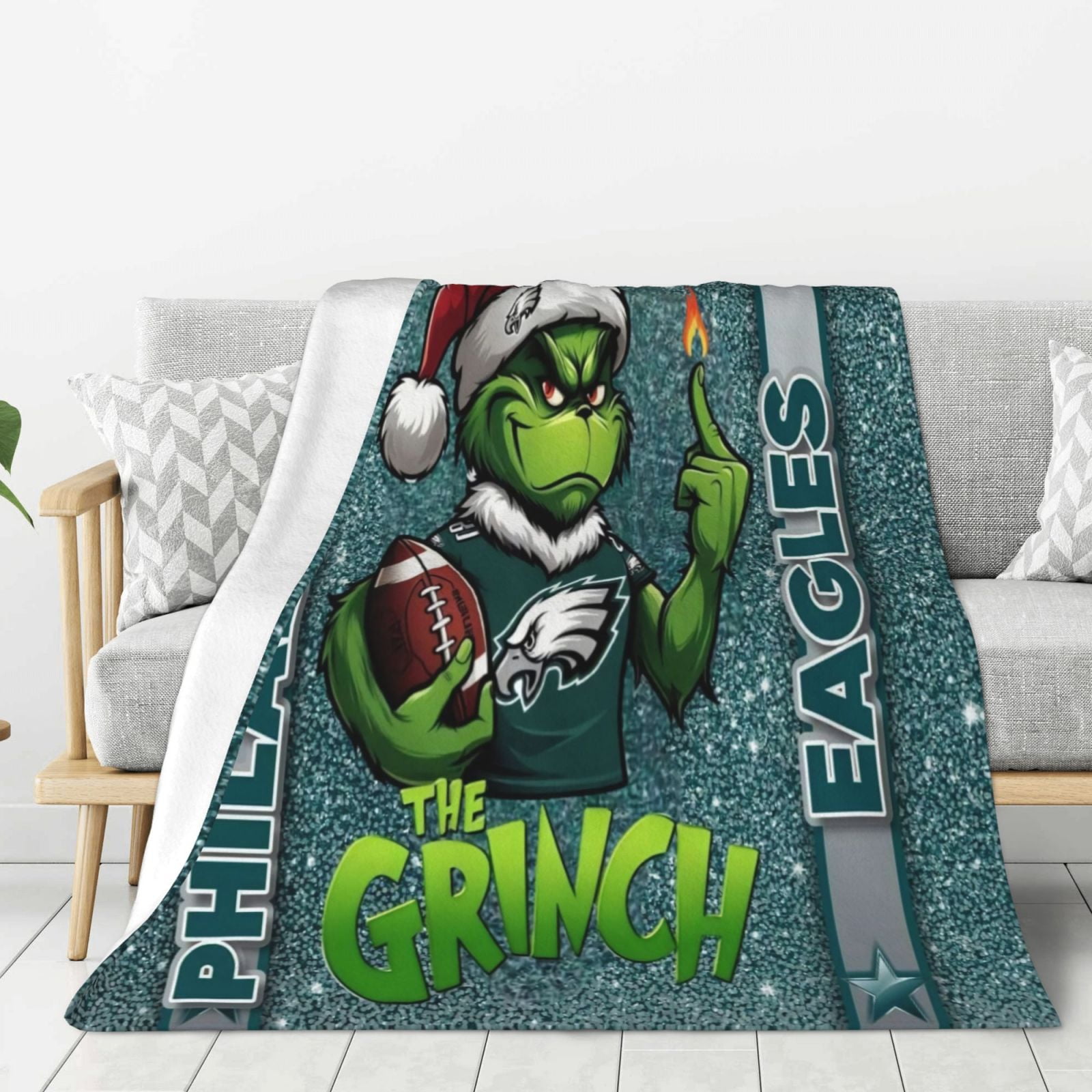 PHILADELPHIA THE GRINCH Throw Blanket,Cooling Blankets for Hot Sleepers ...