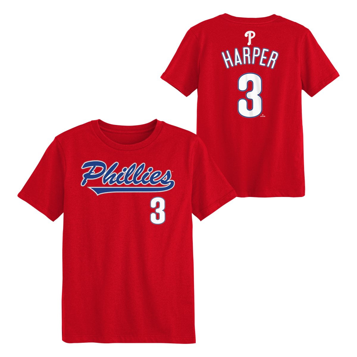 PHILADELPHIA PHILLIES Boys Primary Color Cotton Player Short Sleeve Tee ...