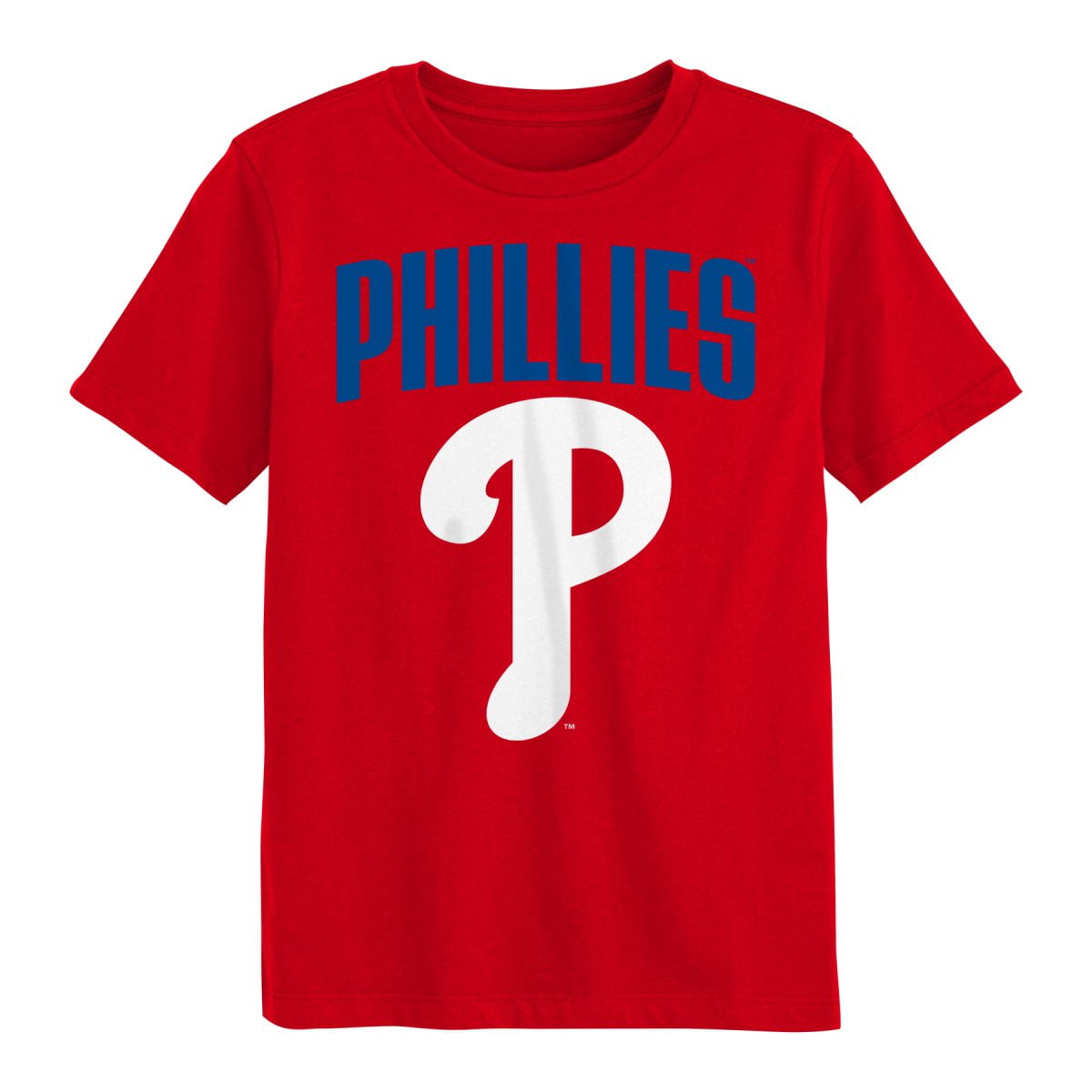 PHILADELPHIA PHILLIES Boys Primry Color Cotton Crew Short Sleeve Tee ...