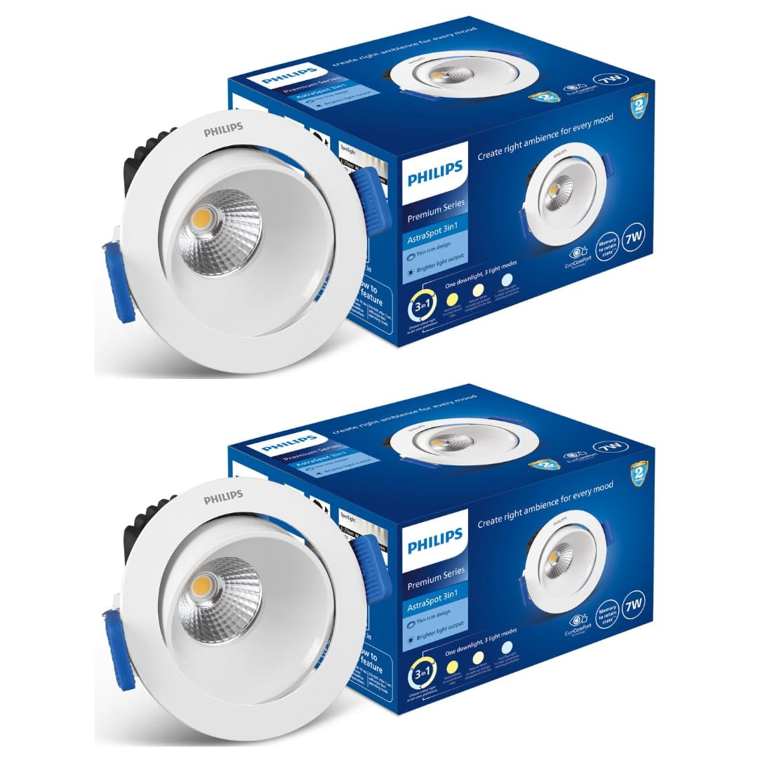 PHILIPS 7watt Round LED COB Spot Light 3 Colors in 1 Astra Spot LED ...