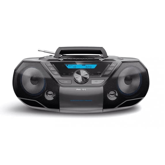 Philips CD Player with Speakers, Bluetooth and NFC, 12W Bass Reflex ...