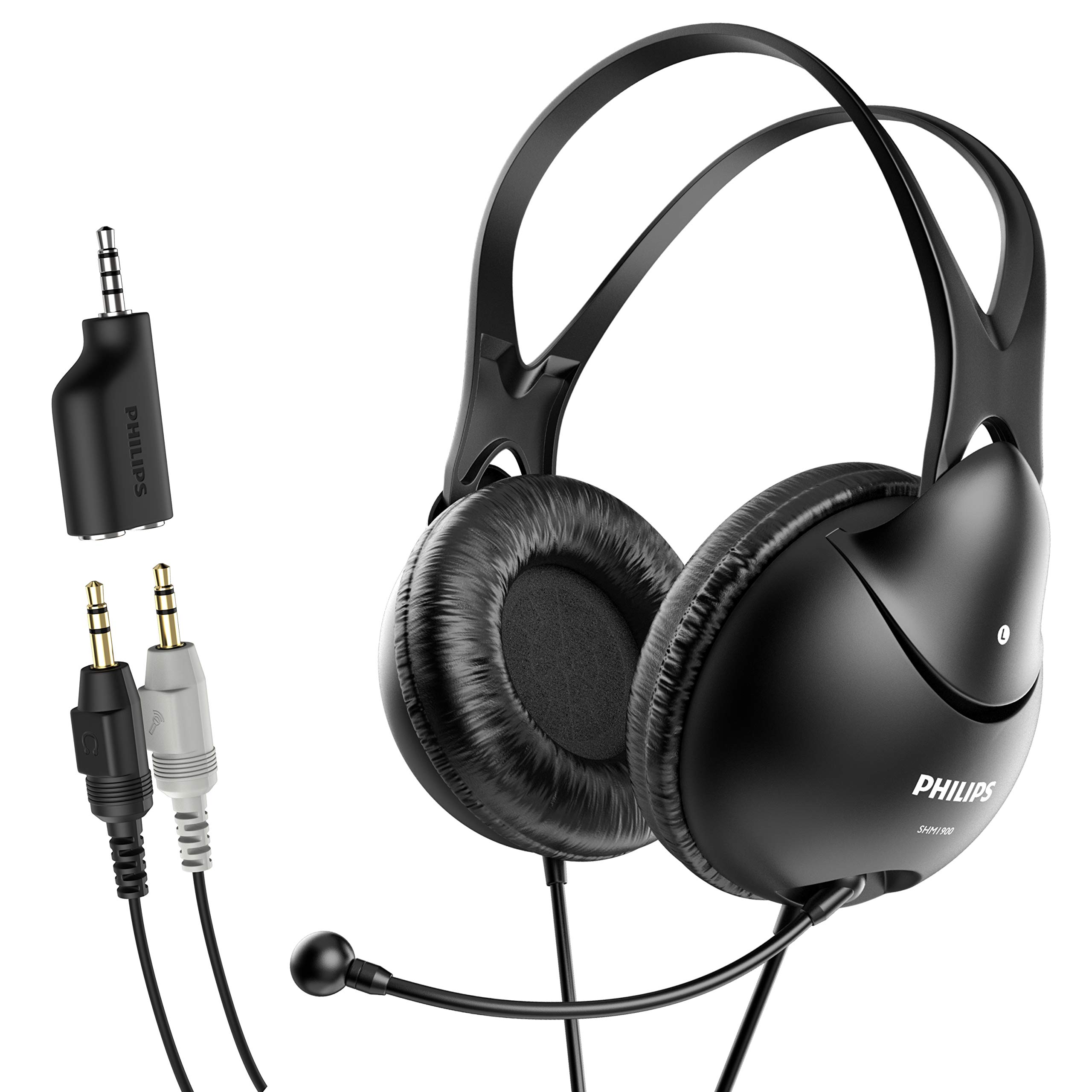 PHILIPS Computer Headset with Microphone for Laptop, Zoom, Skype - 3.5 ...