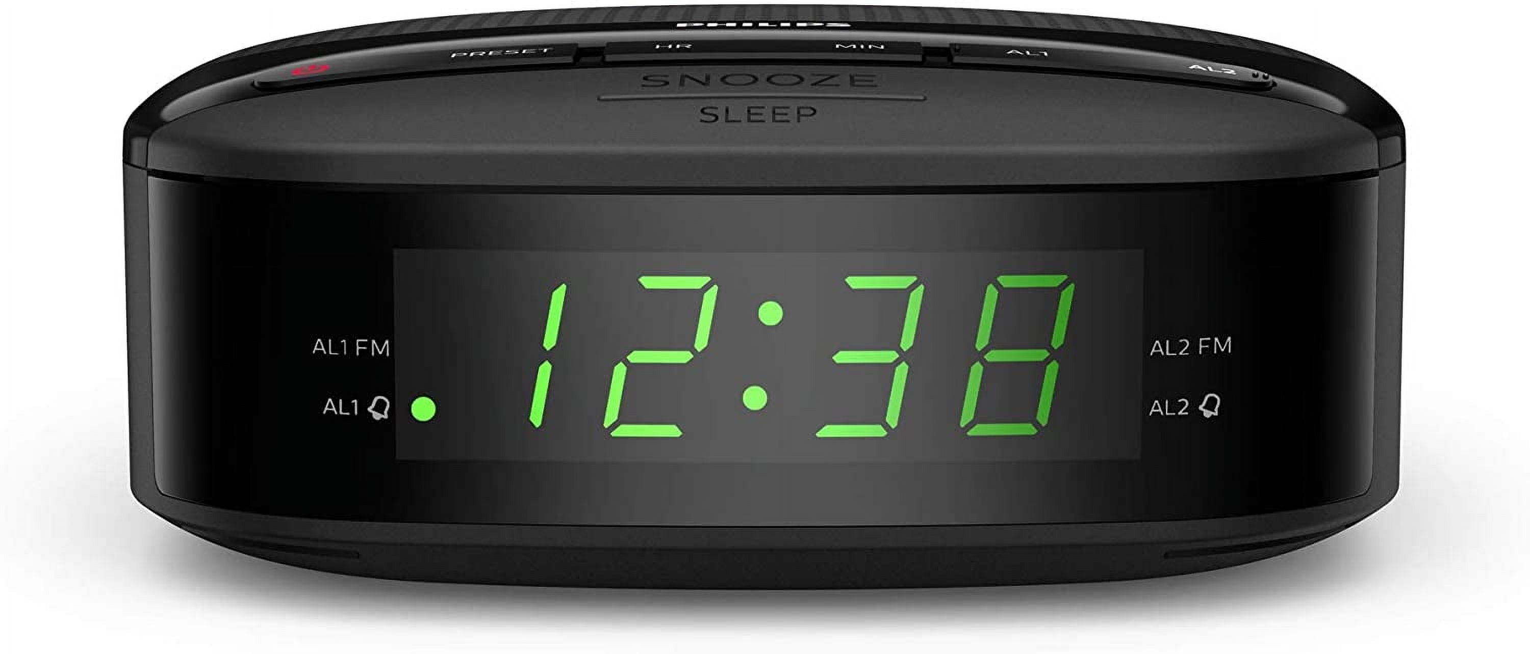 Philips Digital Alarm Clock Radio with FM Radio, Dual Alarm, Sleep ...