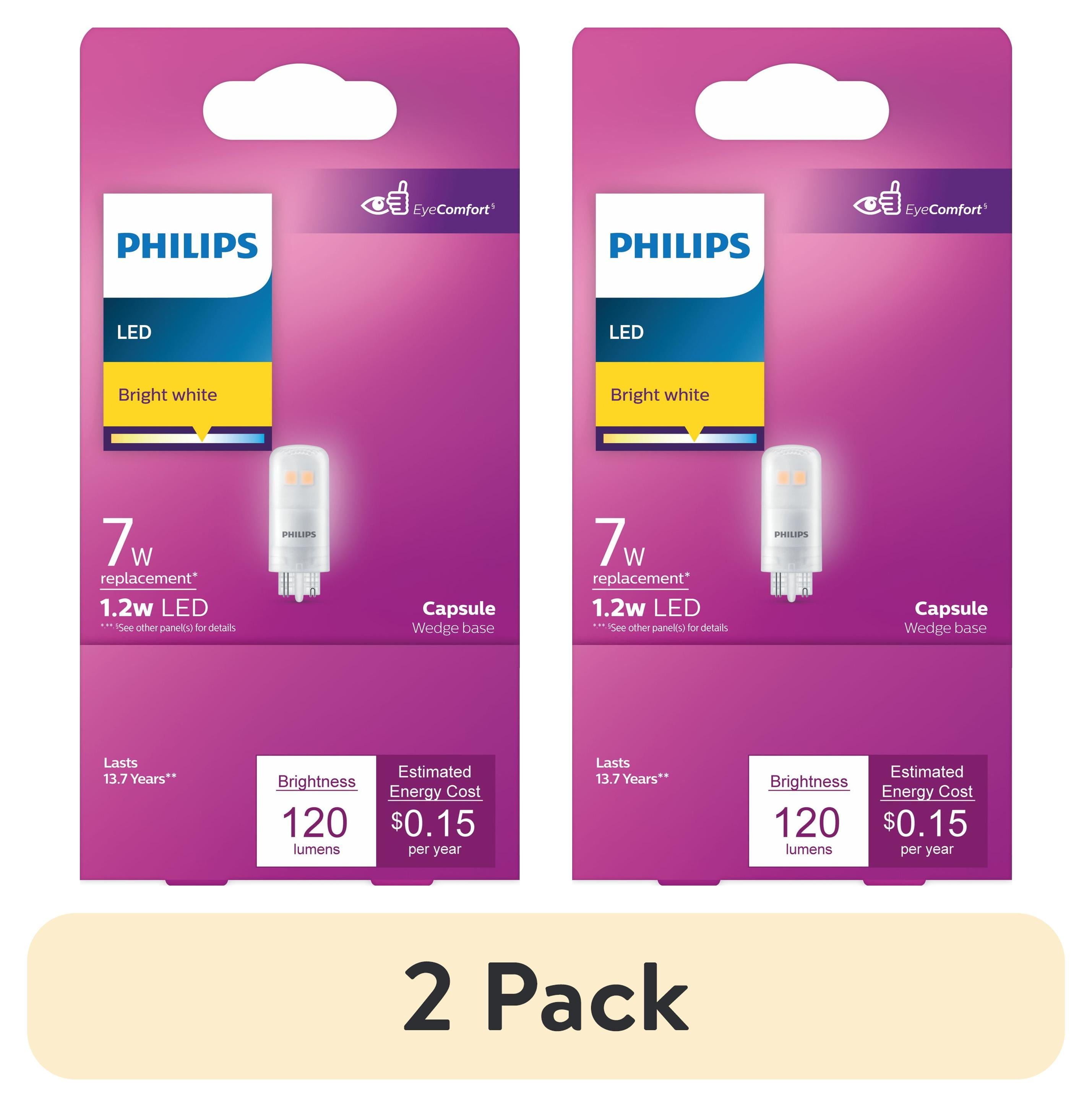 (2 pack) PHILIPS LED 1.2W (7W Equivalent) T5 Landscape Lightbulb ...