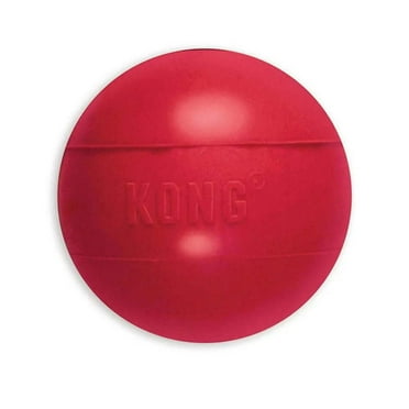 KONG Classic Large Play Pet Ball, Durable Natural Rubber Dog Toy, Red ...