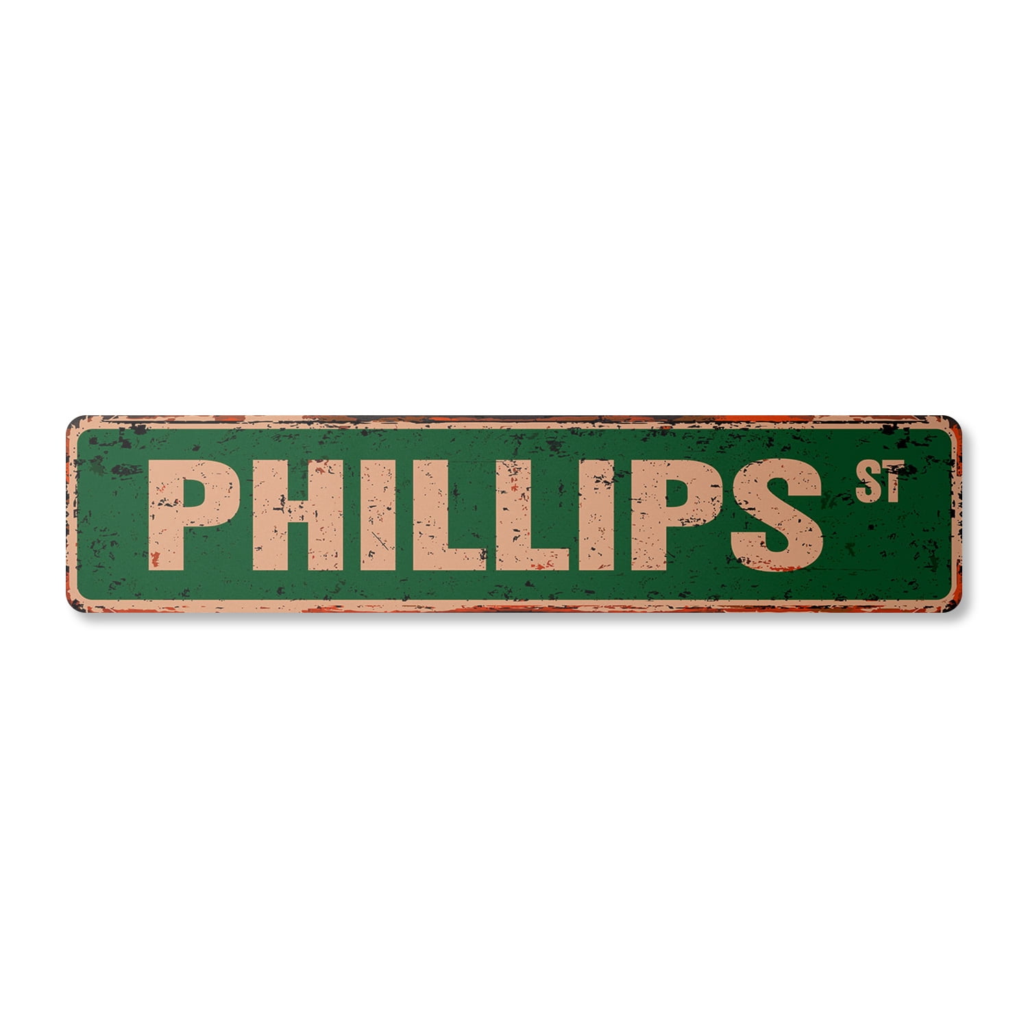 PHILLIPS Vintage Plastic Street Sign Childrens Name Room Sign | Indoor ...