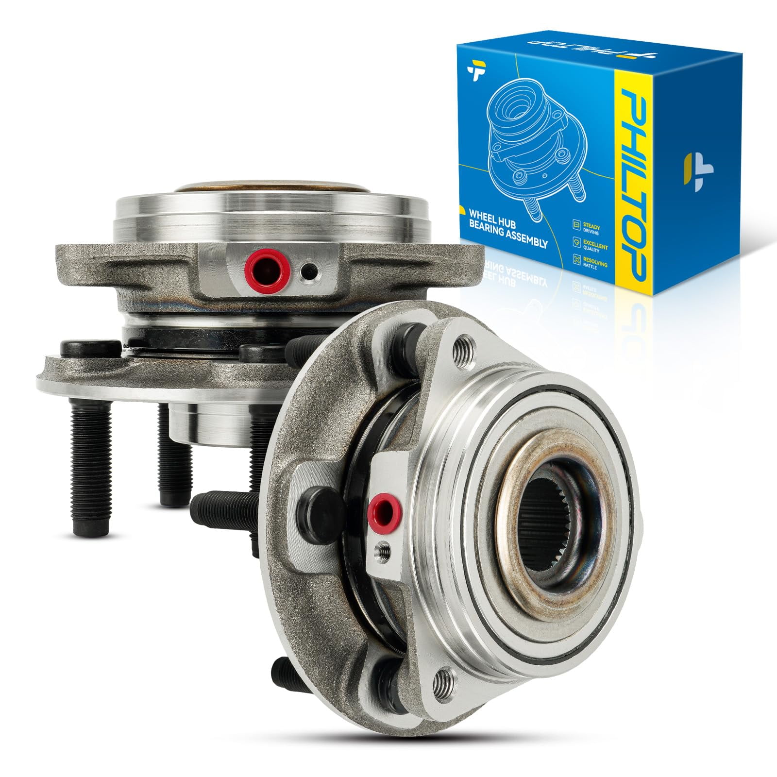 PHILTOP Front Wheel Hub Bearing for 2018-2023 Wrangler, 2020-2023 ...