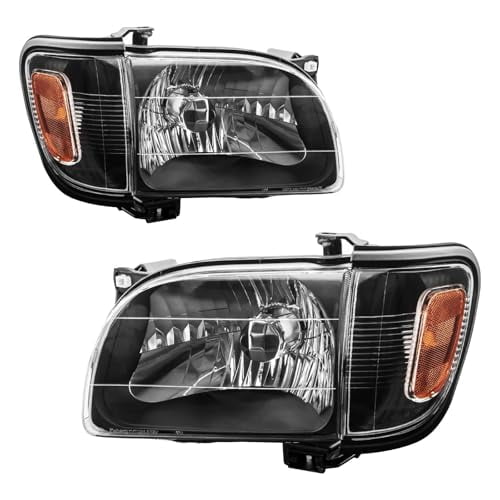 PHILTOP Headlight Assembly Pair,Black Housing Headlamp Replacement ...