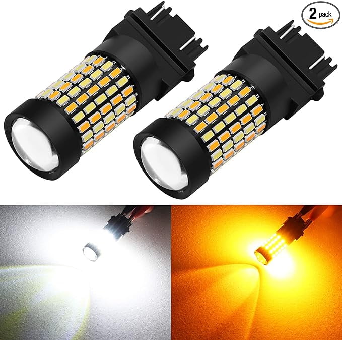 PHINLION Super Bright White Amber Dual Color Switchback 3157 3155 3057 ...